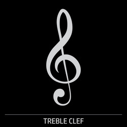 Treble clef symbol Royalty Free Vector Image - VectorStock