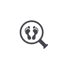 No footprint icon flat footprint sign isolated Vector Image