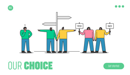 Decision-making set strategic thinking Royalty Free Vector