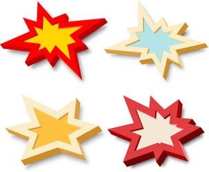 Bang explosion sign with 3d style Royalty Free Vector Image