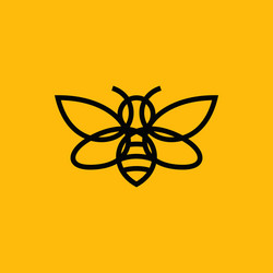 Bee mascot logo design with modern concept style Vector Image