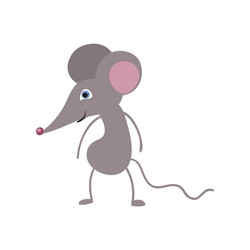 Cartoon cute funny number two character Royalty Free Vector