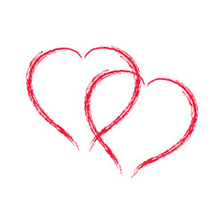 Two lovers heart Royalty Free Vector Image - VectorStock