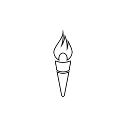 Torch icon Royalty Free Vector Image - VectorStock
