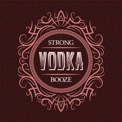 Strong drink label design template patterned Vector Image