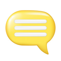 Realistic 3d speech bubble text message box Vector Image