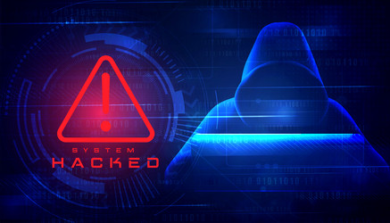 Cybersecurity concept of hacker and technology Vector Image