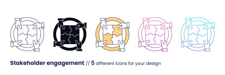 Stakeholder rights icon esg governance concept Vector Image