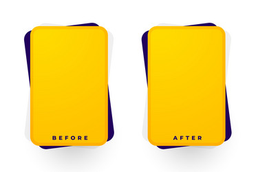 Before and after transparent frame template Vector Image