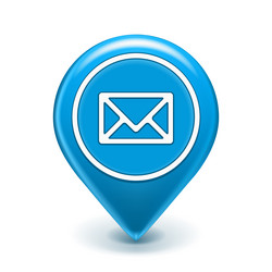Message icon map pin Royalty Free Vector Image