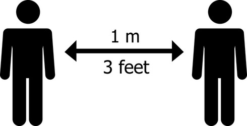 Keep distance sign coronavirus epidemic protective
