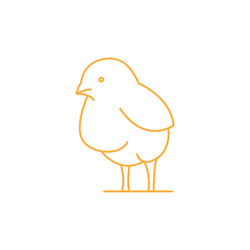 Chick line art icon logo Royalty Free Vector Image