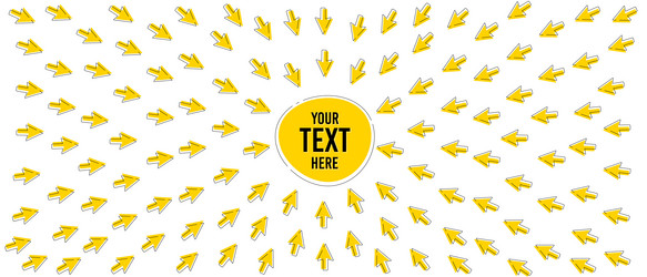 Focus arrows pointing to the center dynamic arrow Vector Image