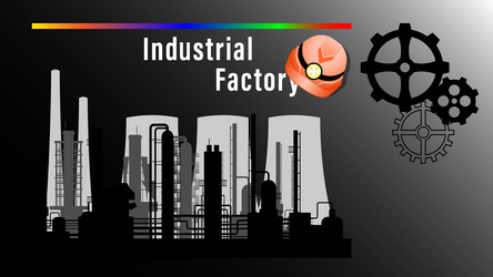 Industrial factory banner Royalty Free Vector Image