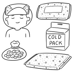 Set of cold pack Royalty Free Vector Image - VectorStock