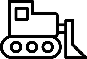 Isolated construction wheel loader icon line Vector Image