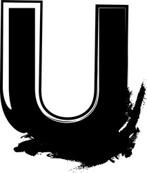 Calligraphy Lettering Script Font U Vector Images (over 190)