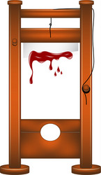 Guillotine executions device sketch Royalty Free Vector