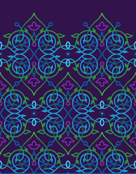 Eastern seamless border with acid colors Vector Image