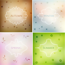 Four seasons theme Royalty Free Vector Image - VectorStock