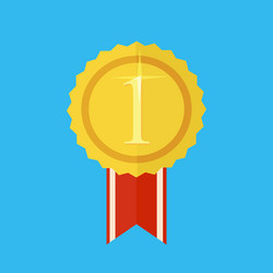 Gold reward winner icon Royalty Free Vector Image