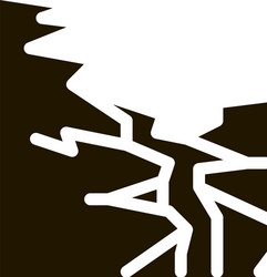 Ground fault earthquakes icon Royalty Free Vector Image