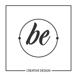 Initial letter be logo template design Royalty Free Vector
