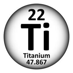 Periodic table element titanium icon Royalty Free Vector