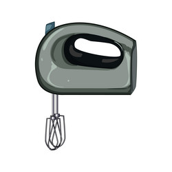 Food hand mixer cartoon Royalty Free Vector Image