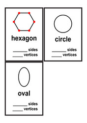 Count sides and vertices shapes worksheet for pres