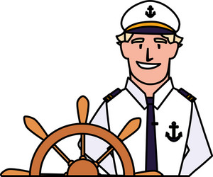 Isolated captain driver person design Royalty Free Vector