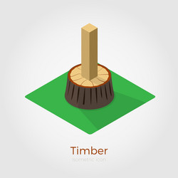 Timber isometric Royalty Free Vector Image - VectorStock