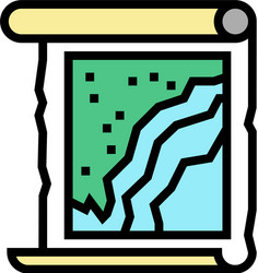 Amusement park map icon related Royalty Free Vector Image