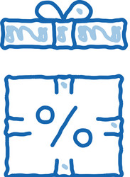 Interest label tag doodle icon hand drawn Vector Image