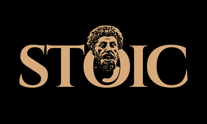 Stoicism concept banner poster Royalty Free Vector Image