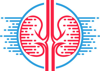 Tech kidney logo design inspiration fast Vector Image