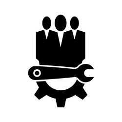 Technician maintenance icon symbol sign isolate Vector Image