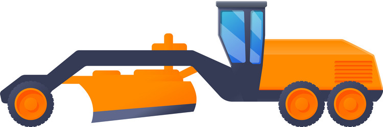 Heavy grader machine icon cartoon style Royalty Free Vector