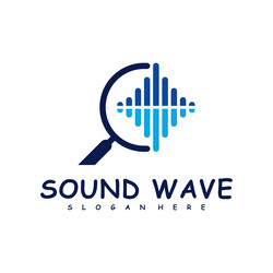 Find sound wave logo design concept Royalty Free Vector