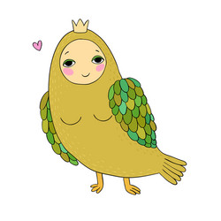 Girl sirin mythological bird russian folklore Vector Image