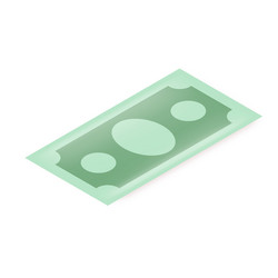 Green paper dollars banknote stack isolated Vector Image