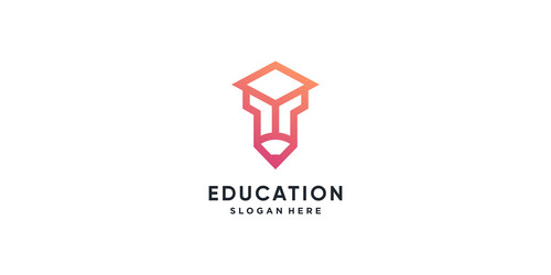 Logo for study with modern creative element Vector Image