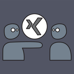 Logo xing icon social media network Royalty Free Vector