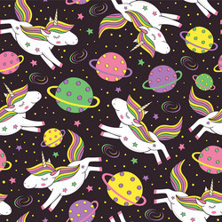 Seamless pattern with space animals Royalty Free Vector