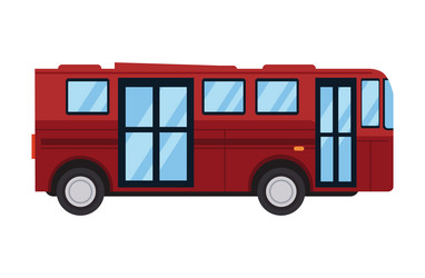Design red tour bus transport Royalty Free Vector Image