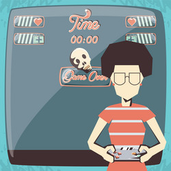 Retro videogames design Royalty Free Vector Image