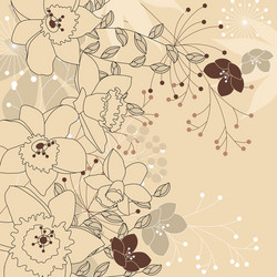 Abstract beige floral seamless background Vector Image