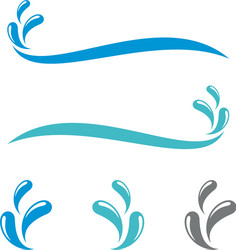 Watercolor h2o lettering Royalty Free Vector Image