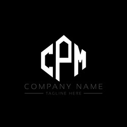 Cpm logo letter letter logo design Royalty Free Vector Image