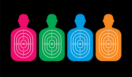 Men paper targets Royalty Free Vector Image - VectorStock